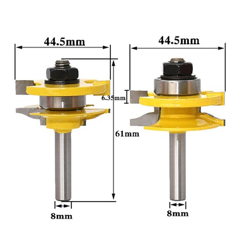 Tenon Joint Router Bits Tongue & Groove Woodworking Cutter 8mm Shank | eBay