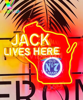 Wisconsin WI State Whiskey 17"x16" Neon Light Sign Lamp With HD Vivid ...