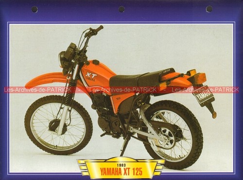 YAMAHA XT 125 XT125 1983 (1982-1996) : Fiche Moto #000236 | eBay