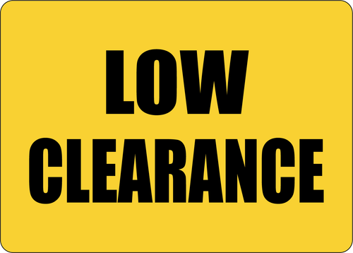 OSHA CAUTION: LOW CLEARANCE 3| Laminated Vinyl Decal Sticker Label | eBay