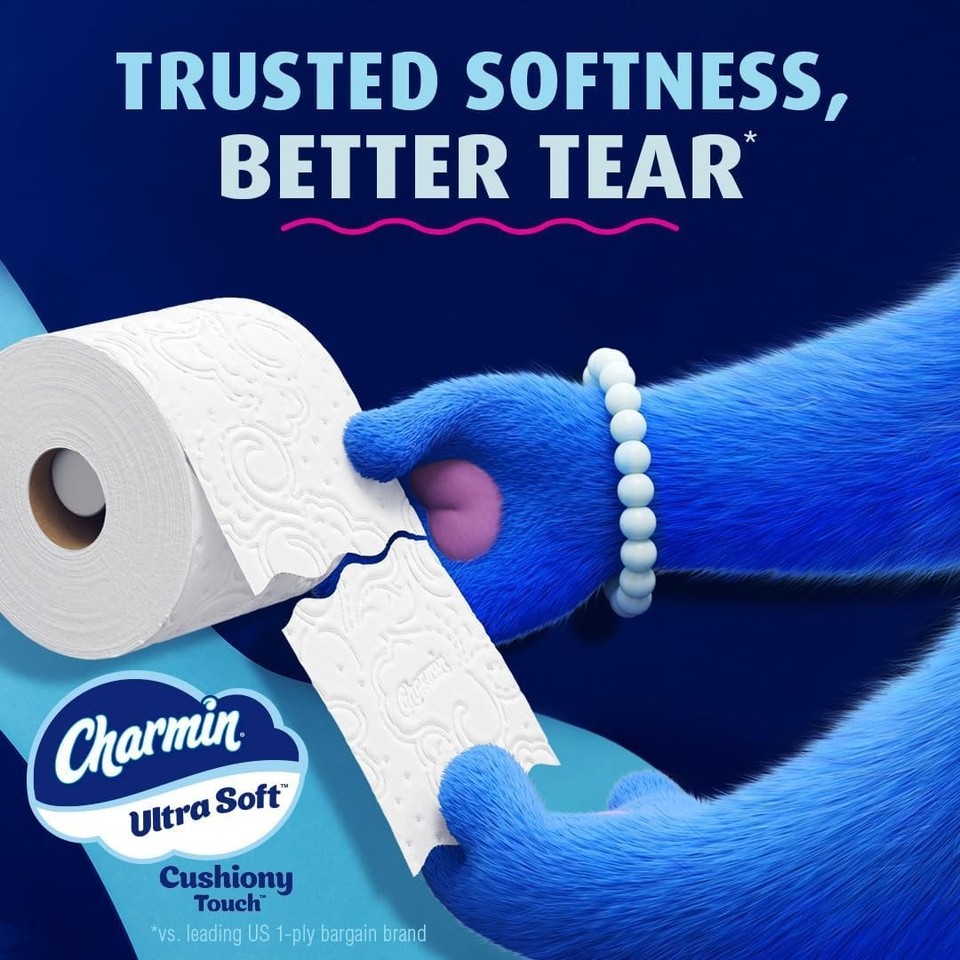 Charmin Ultra Soft Cushiony Touch Toilet Paper, 24 Family Mega Rolls ...