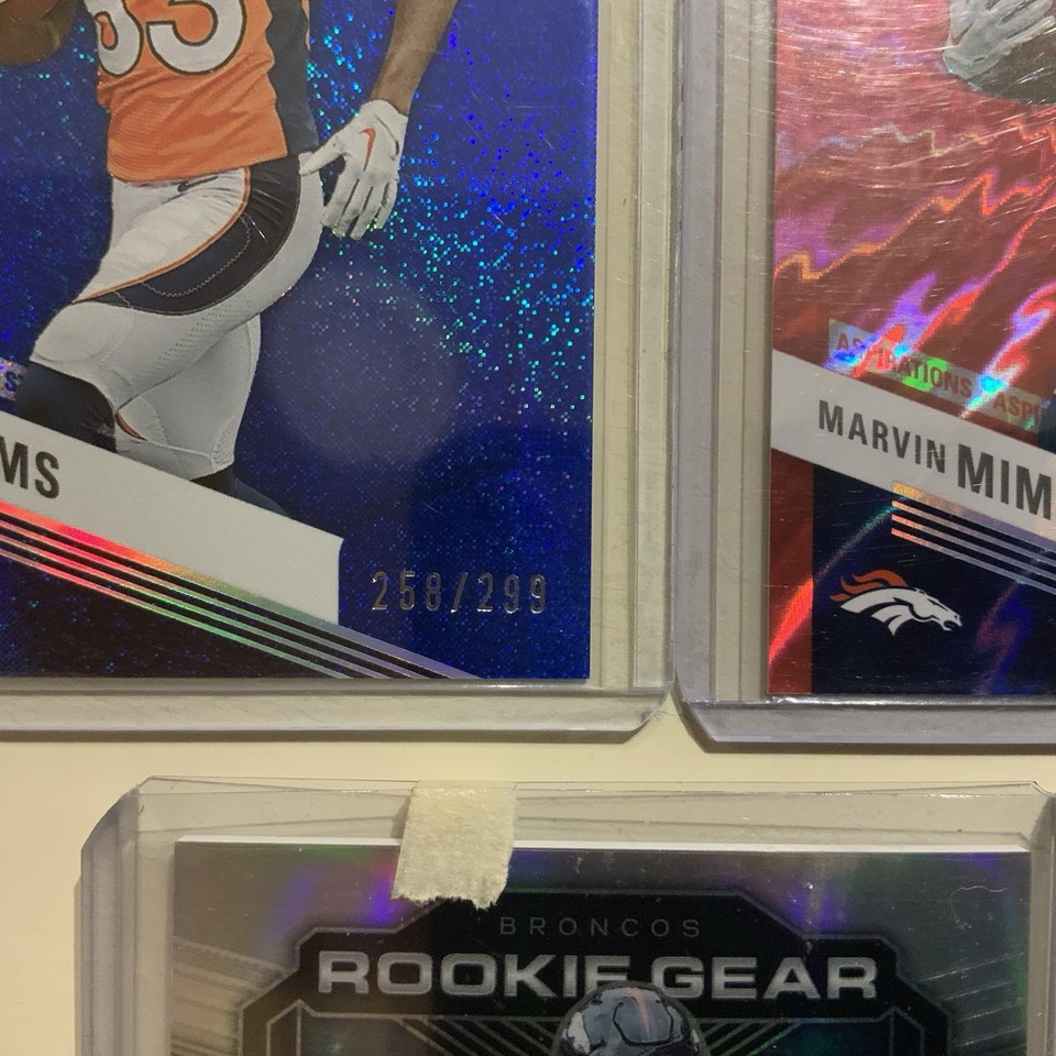 2023 Panini Marvin Mims 7-card Rookie Lot Variation, Patch, /299 SPs ...