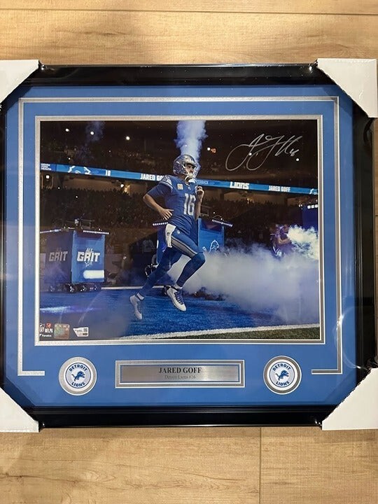 Jared Goff signed autographed Detroit Lions 16x20 Photo Framed Fanatics ...