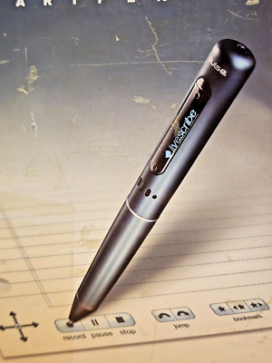 LiveScribe Pulse SmartPen 1GB Record & Link Audio Notebook Smart Pen w ...