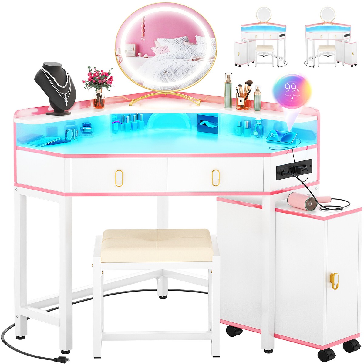 Portable Makeup Vanity With Lights | Saubhaya Makeup