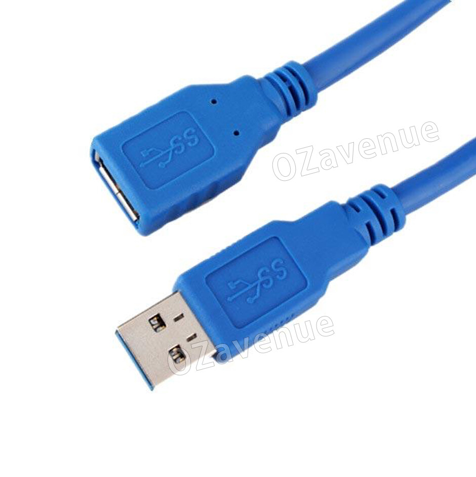 Super Speed Blue Cable USB 3.0 Male to Female Data Extension Cord AU ...