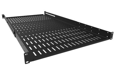 1U, 19” Server Vented Shelf Adjustable Depth Sliding Network Rack Mount ...