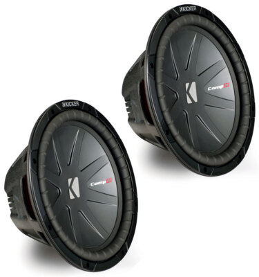 Kicker 43CVR124 12" CompVR CVR12 Series Sub 400W RMS 4 Ohm DVC Car ...