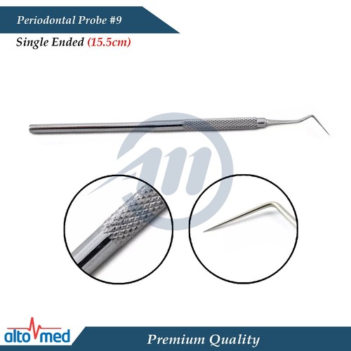 Periodontal Dental Explorer 9 Probe Diagnostic Hygiene Cleaning Lab ...