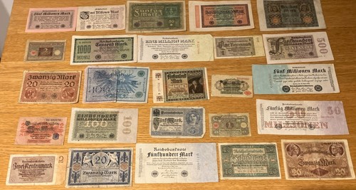 Lot Of 25 X Germany Banknotes. All Different. Vintage Collection ...