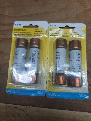 Bussman BP/NON-50 50 Amp 250 Volt Fast Acting Cartridge Fuses 2 Count ...