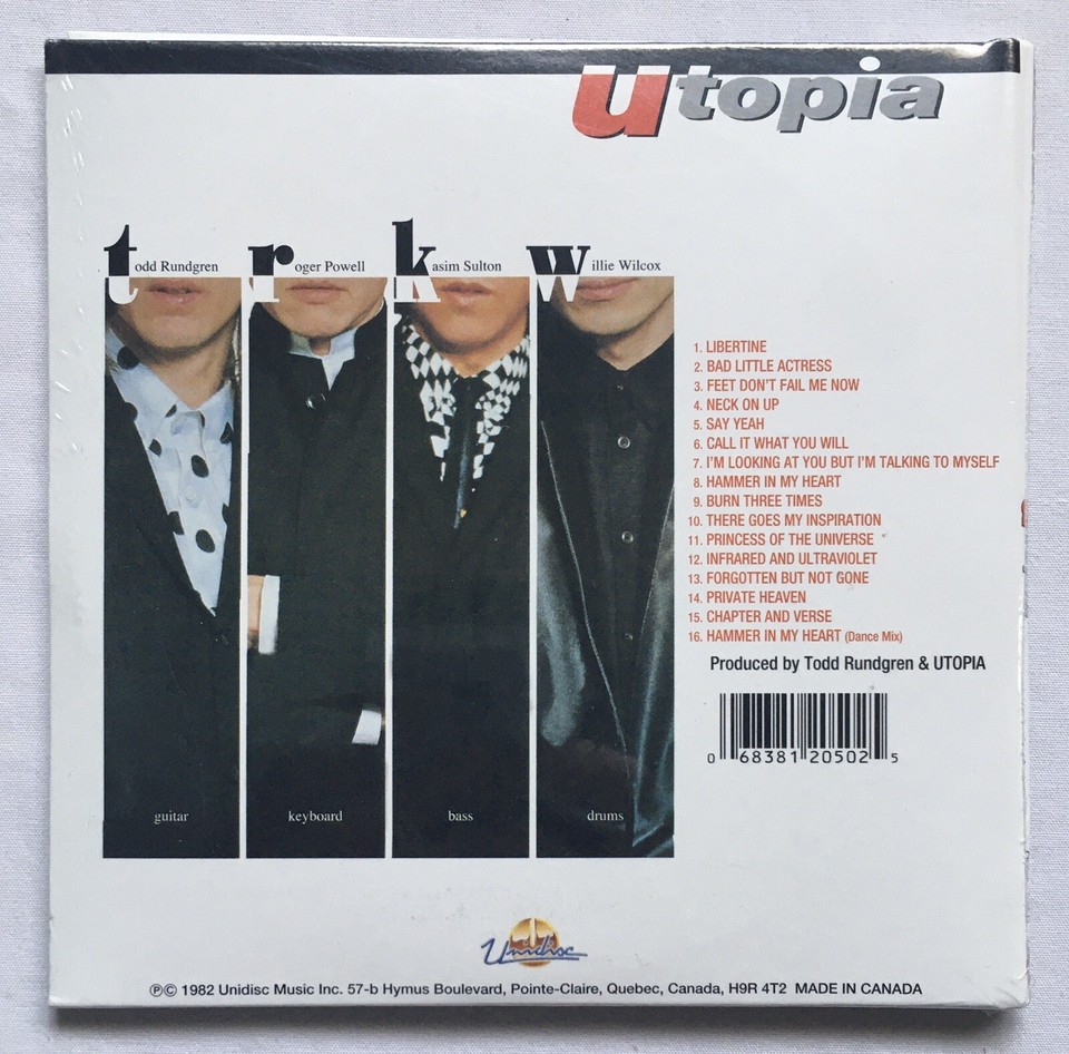 Utopia - Todd Rundgren CD new sealed 68381205025 | eBay
