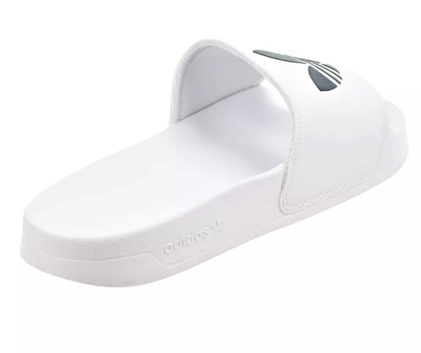 Adidas Adilette Lite Trefoil Logo Cloud White Men's Slides Sandal ...
