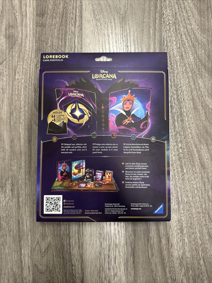 Disney Lorcana The FIrst Chapter LoreBook Evil Queen Card Portfolio ...