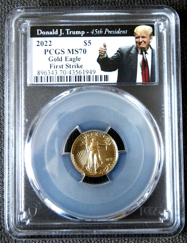 2022 American Gold Eagle ~ DJT 45Th President ~ $5 GOLD 1/10oz ~ FS ...