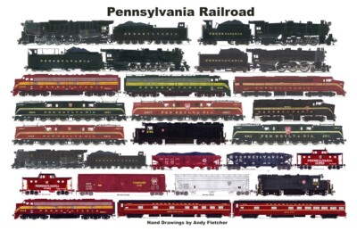 Pennsylvania Railroad 11"x17" Laminated Placemat Andy Fletcher | eBay