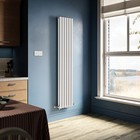 White Vertical Radiator Oval Column Central Heating Tall Upright Rad ...
