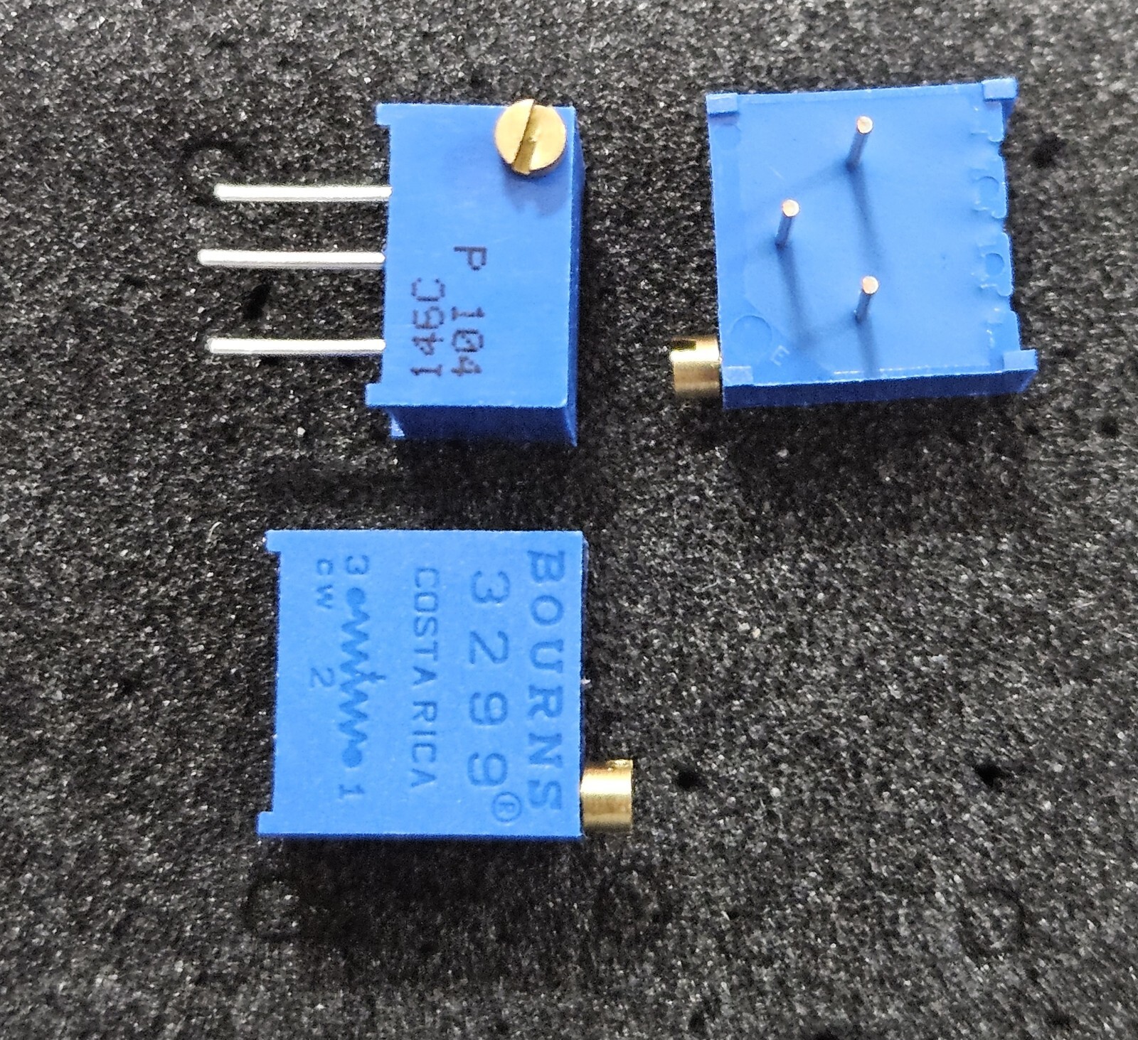 24 PC BOURNS 3299P-1-104 100K 10% .5W 25 TURN RES CERMET TRIMMER NOS ...