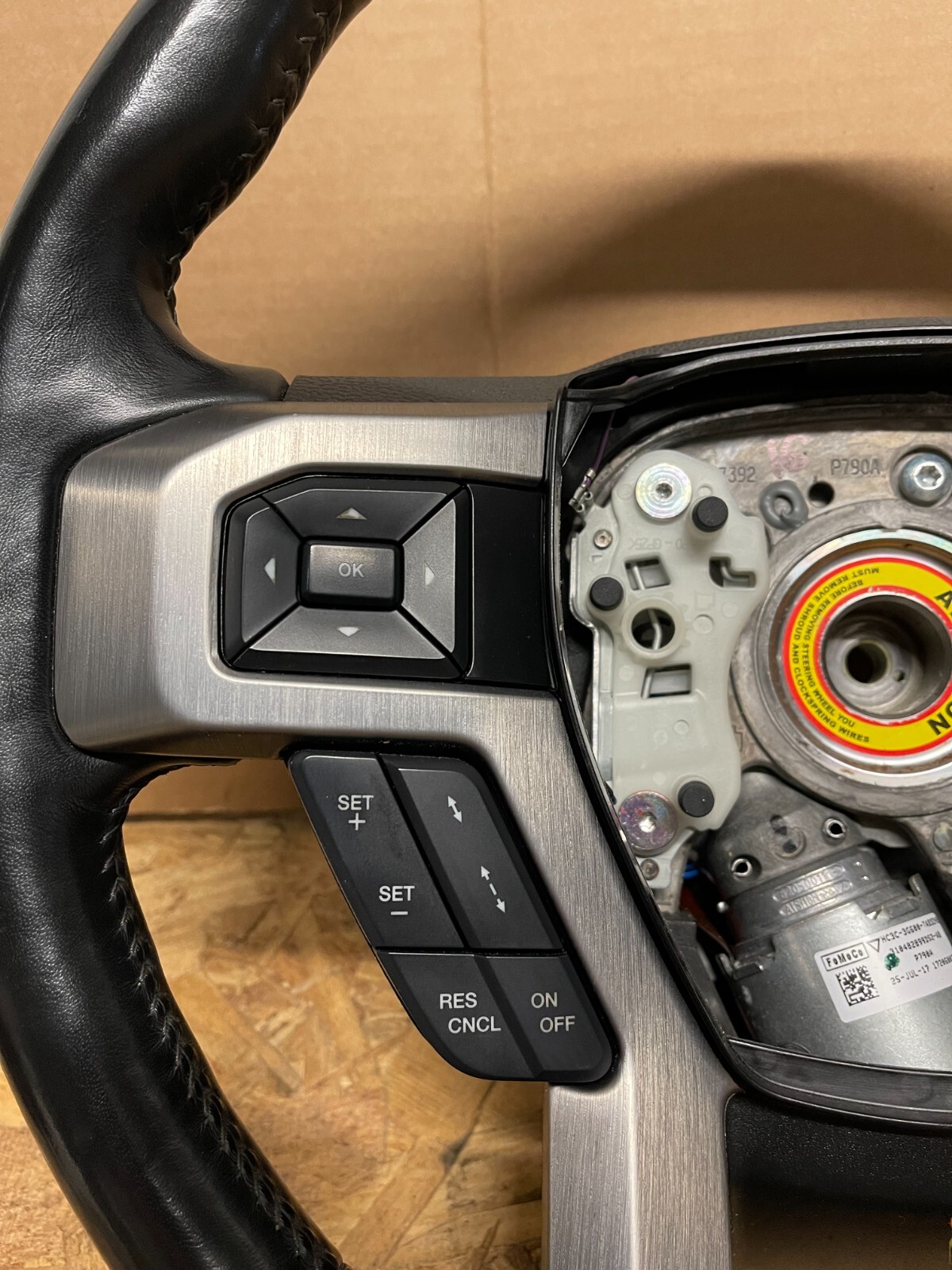 2017-2019 FORD F250 F350 F450 LEATHER STEERING WHEEL *ADAPTIVE STEERING ...