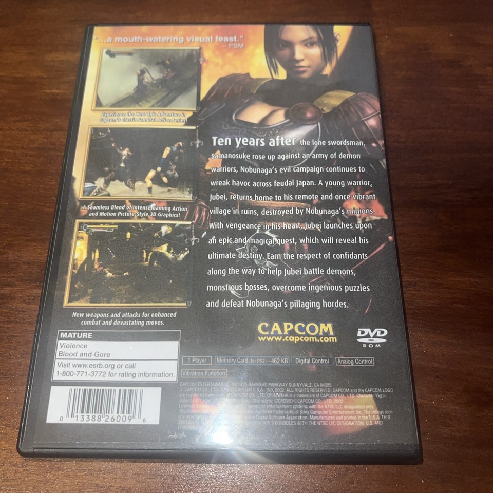 Onimusha 2: Samurai's Destiny (Playstation 2, 2002) PS2 Reprinted Cover ...