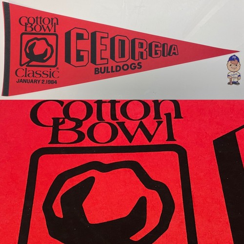 1984 Vintage Georgia Bulldogs College University Pennant Flag 12x30 ...