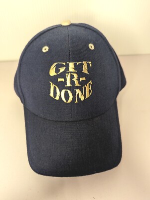 GIT R DONE Blue Hat Baseball Cap Adjustable Larry The Cable Guy City ...
