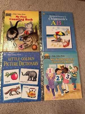 A Little Golden Book Counting, ABCs, and Pictionary Bundle Preschool ...