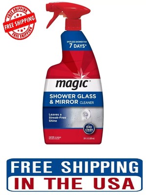 Magic Shower Glass & Mirror Cleaner, 28 Fluid Ounce Free Shipping | eBay