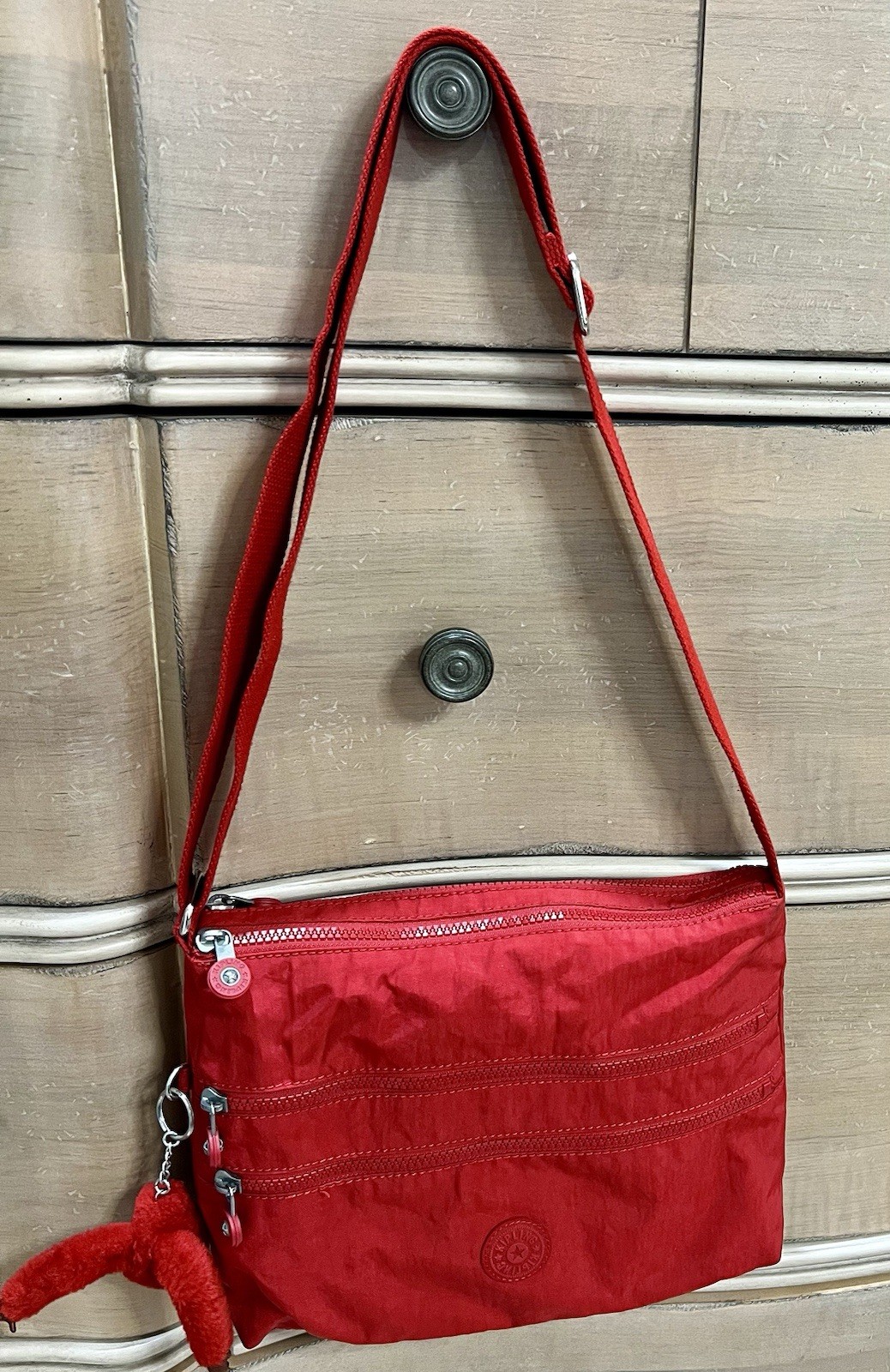 Kipling Alvar Cherry Red Crossbody Sling Bag Shoulder… - Gem