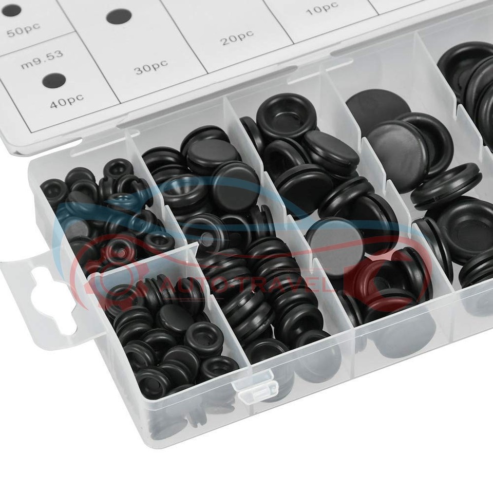 170PCS Rubber Grommet Firewall Hole Plug Electrical Wiring Gasket ...