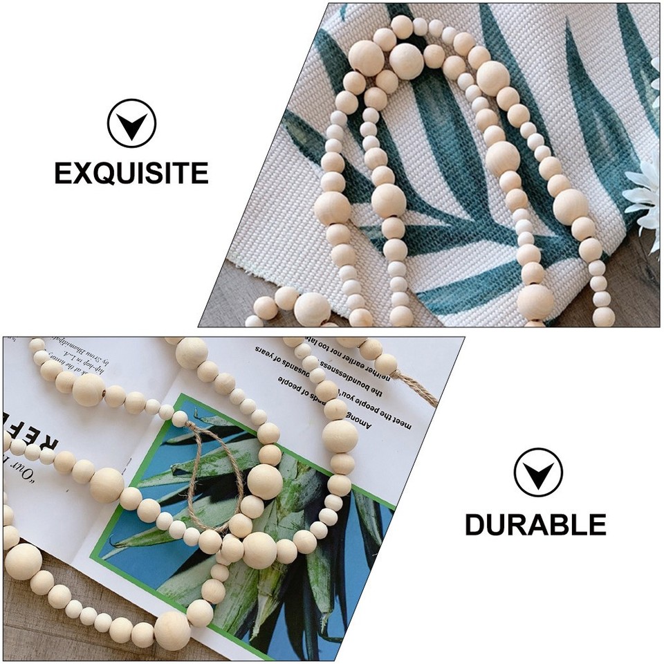 1PC Wooden Beads Pendant Wooden String Beads Crafts Pendant (12-16-25MM ...