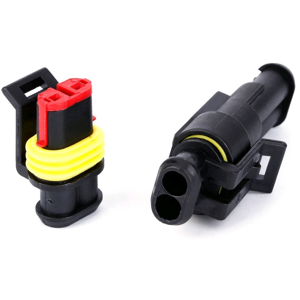 10Set 2Pin Way Plug Car Electrical Terminal Wire Connector Sealed ...