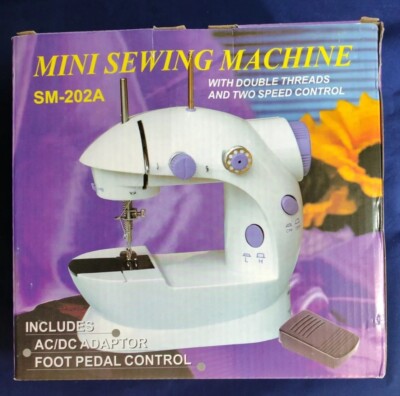 Mini Portable Sewing Machine SM-202A. Double thread & Speed Control | eBay
