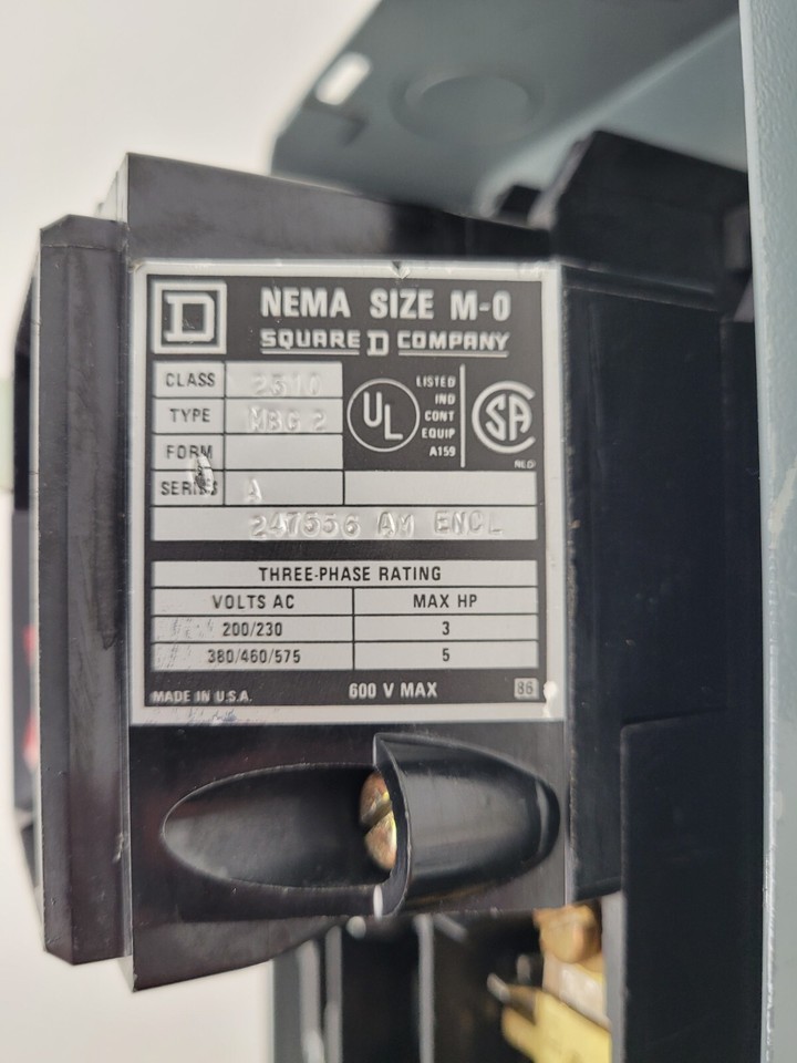 2510MBG2 Square D Manual Starter Size M-0 *NEXT DAY OPTION* | eBay