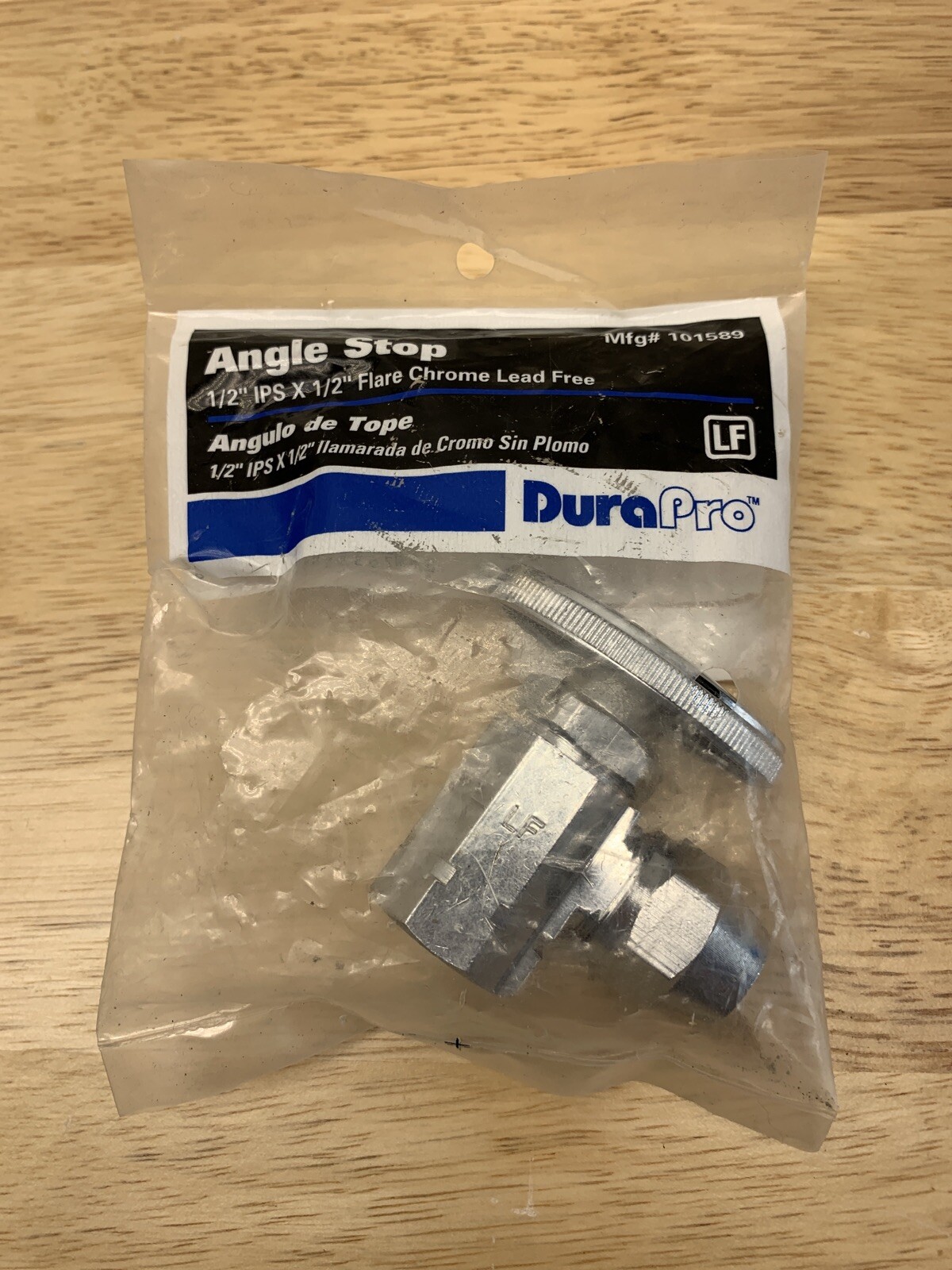 Durapro Angle Stop 1/2 in. IPS x 1/2 in. Flare Chrome Lead-Free -NIP ...