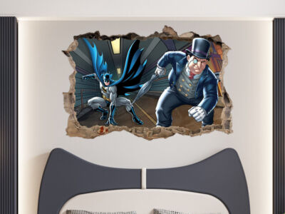 Batman Superhero 3D Smashed Wall Decal Wall Sticker Home Decor Art ...