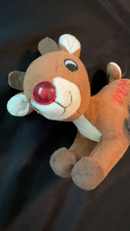 Vintage DAN DEE Plush Singing RUDOLPH THE RED NOSED REINDEER 5” Toy Low ...