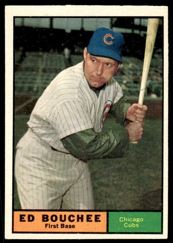 1961 TOPPS ED BOUCHEE 196 VG-EX BASEBALL CHICAGO CUBS | eBay