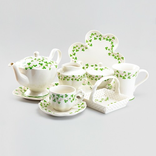 Grace Teaware Shamrock Fine Porcelain Tea Cup and Saucer | eBay