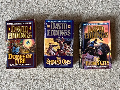 Set lot 3 Tamuli books David Eddings PB Hidden City Domes Of Fire ...