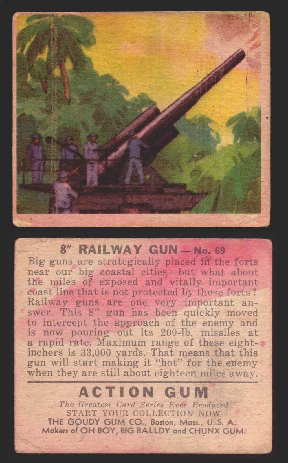 1938 Action Gum Vintage Trading Cards #1-96 You Pick Singles Goudy Gum ...