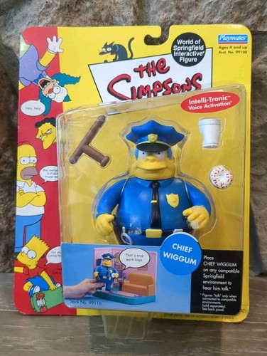 NIB The Simpsons Chief Wiggum Figure WOS World Of Springfield Playmates ...