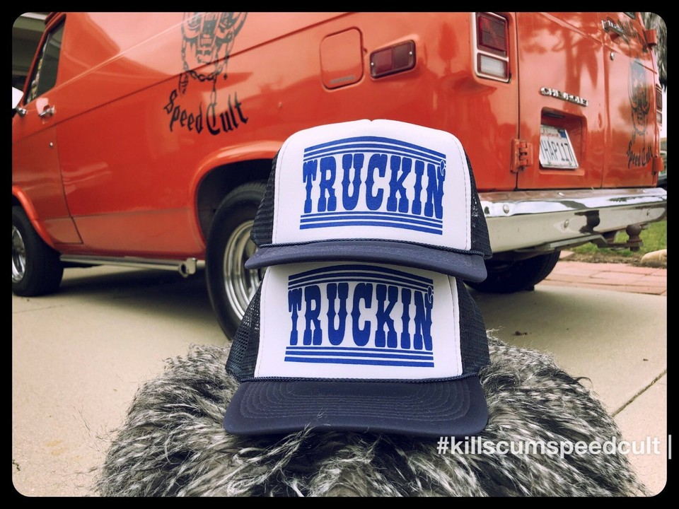 TRUCKIN' Navy hat van vannin' vintage patch porthole windows chevy ...