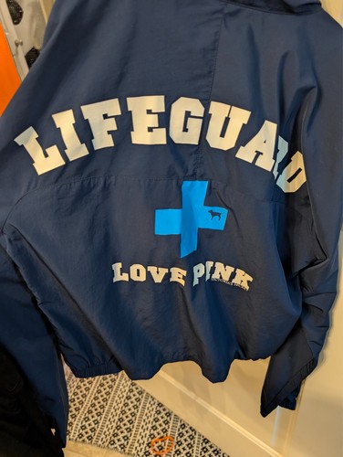 Vintage PINK By Victoria Secret Juniors Wind Breaker Lifeguard Jacket ...