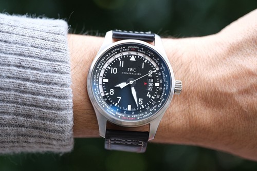 IWC Pilot Worldtimer Watch Men's Black Watch IW326201 WORLD TIMER ...