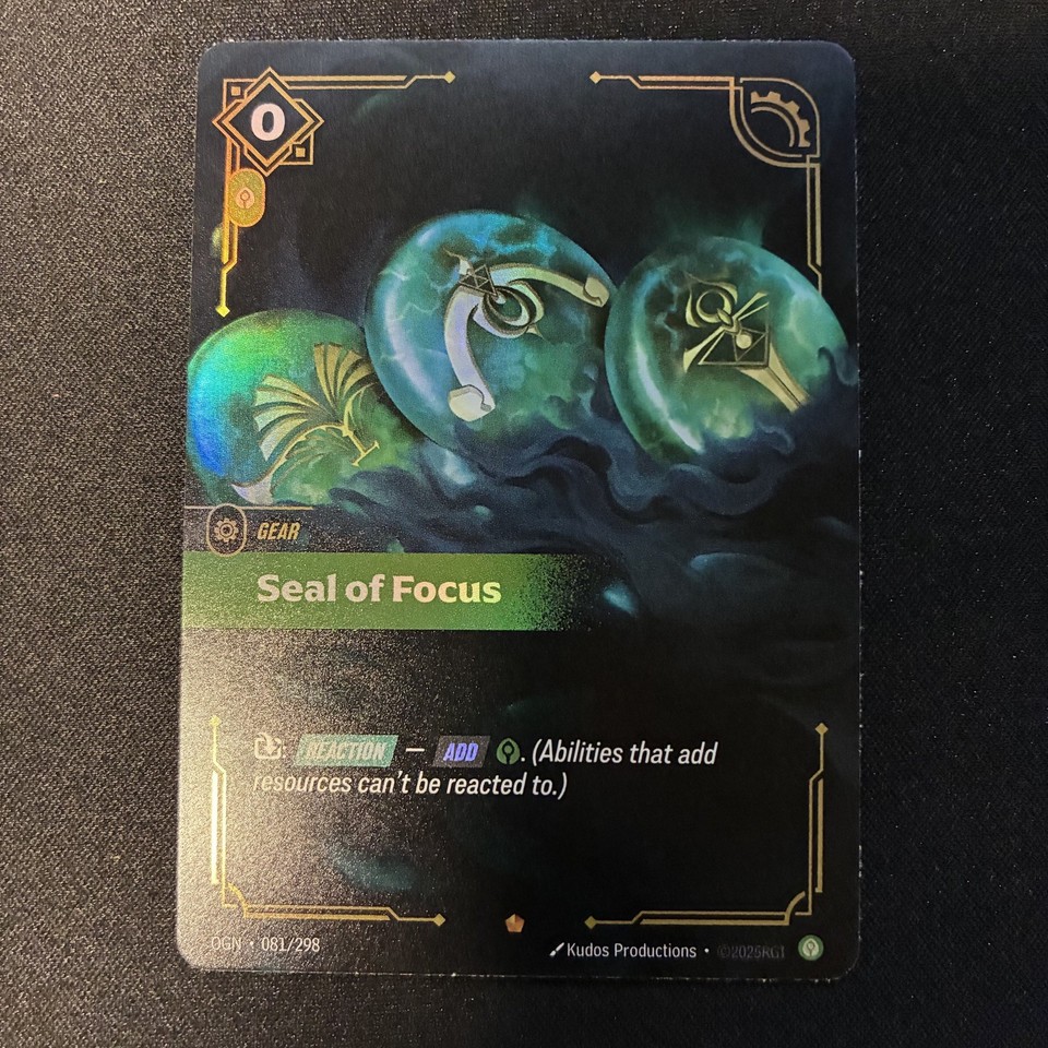 SEAL OF FOCUS 081/298 EPIC RIFTBOUND LEAGUE OF LEGENDS | eBay