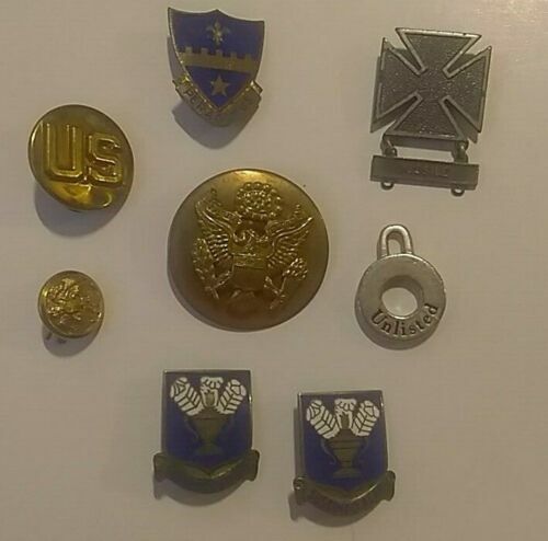 Lot of World War II US Army Pins From Veteran Iron Cross/Missile ...