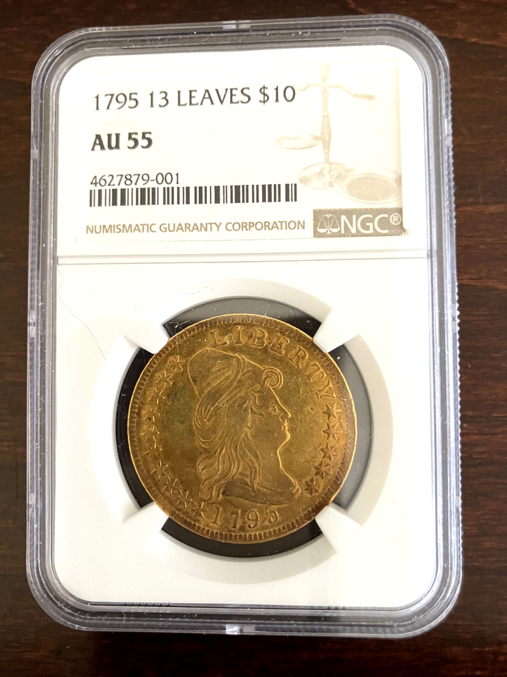 U.S. 1795 $10 13 LEAVES NGC 55 LIBERTY BUST UNITED STATES GOLD COIN | eBay
