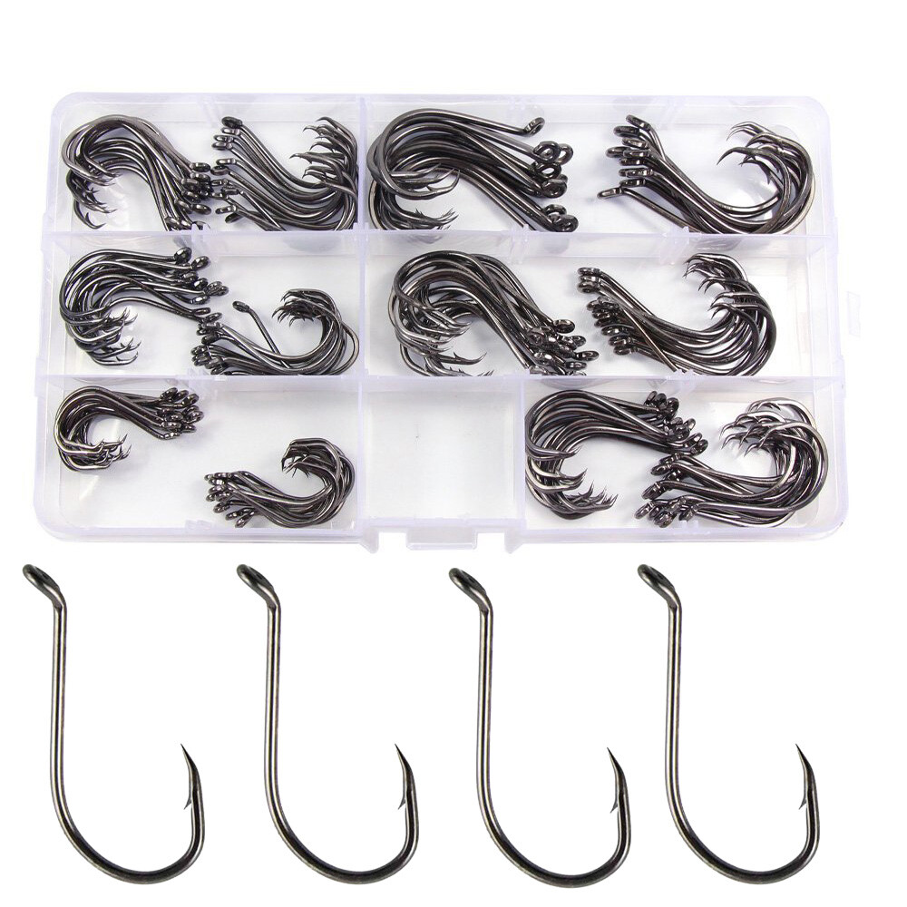 120pcs Beak Octopus Bait Fishhook Carbon Steel Fishing Hook Bass Fish ...