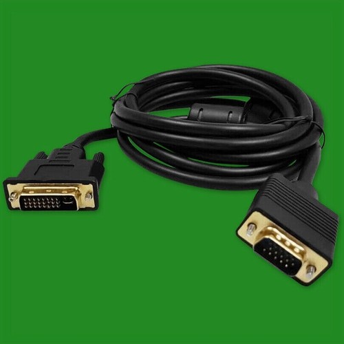 2m DVI-I Male to VGA male Computer PC Monitor Lead Cable Plug Black | eBay